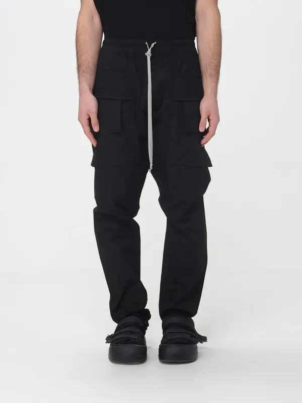 Rick Owens Creatch Cotton Cargo Trousers - Black