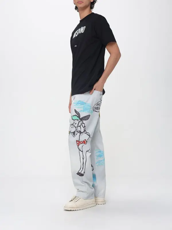 Moschino Regular Fit Jeans In Printed Denim