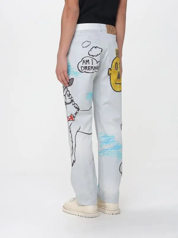 Moschino Regular Fit Jeans In Printed Denim
