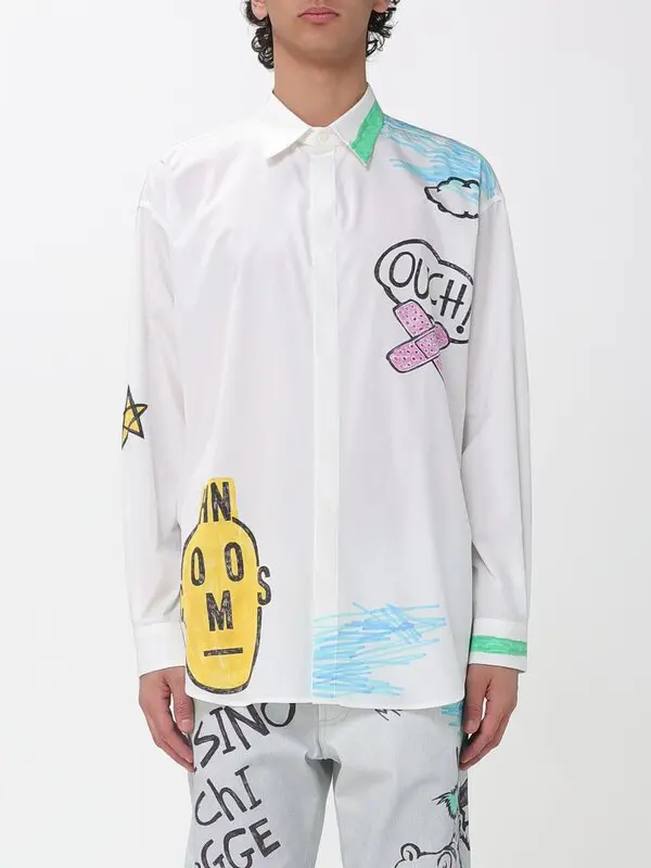 Moschino Cotton Shirt With Graffiti Print
