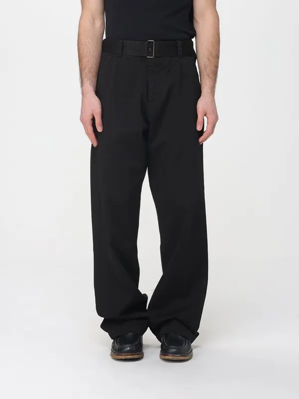 LANEUS Tailored Belted Trousers - Black