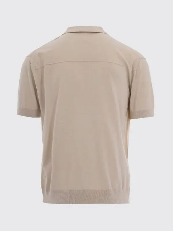 PAOLO PECORA Knit Polo Shirt - Beige