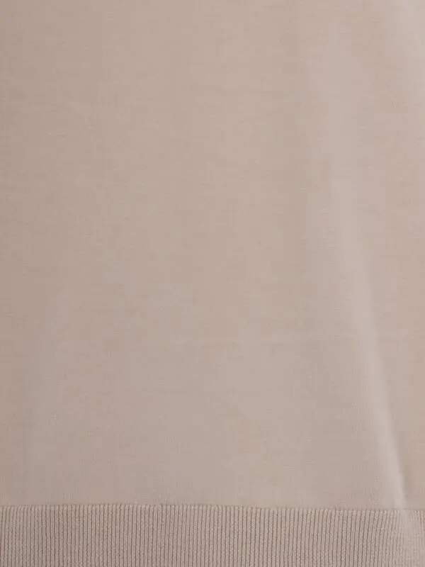 PAOLO PECORA Knit Polo Shirt - Beige