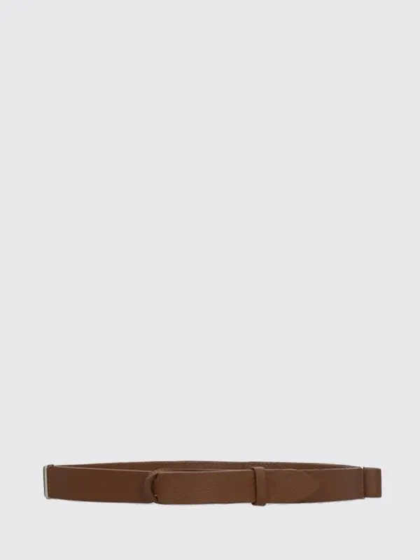 Orciani Hammered Leather Belt - Brown