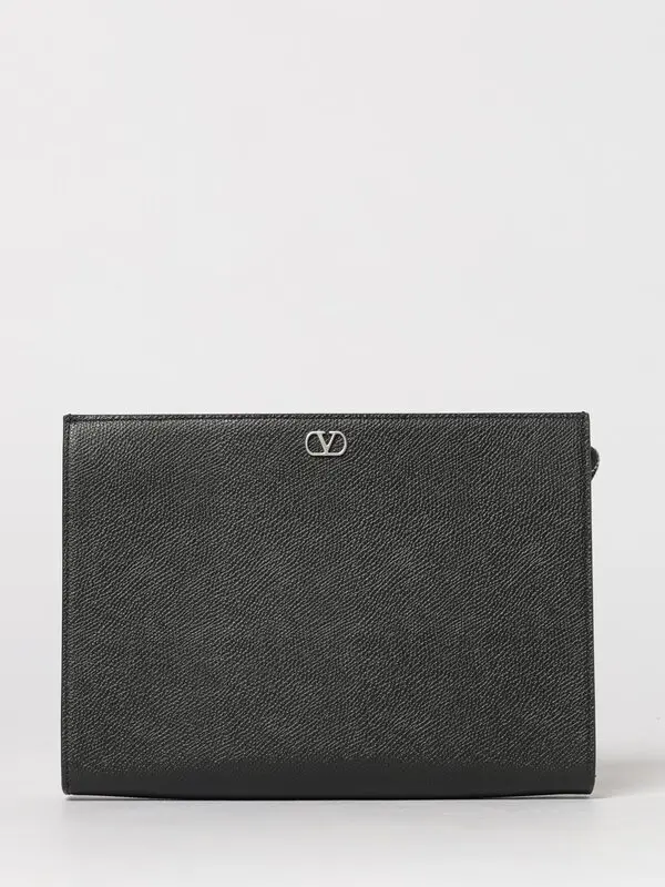 Valentino Garavani Leather Briefcase - Black