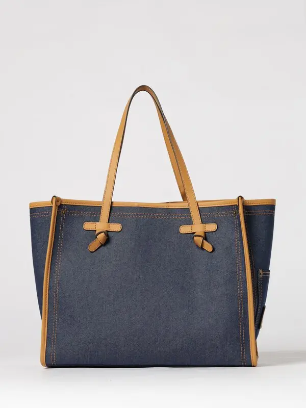 GIANNI CHIARINI Tote Bag With Tie Detail - Blue