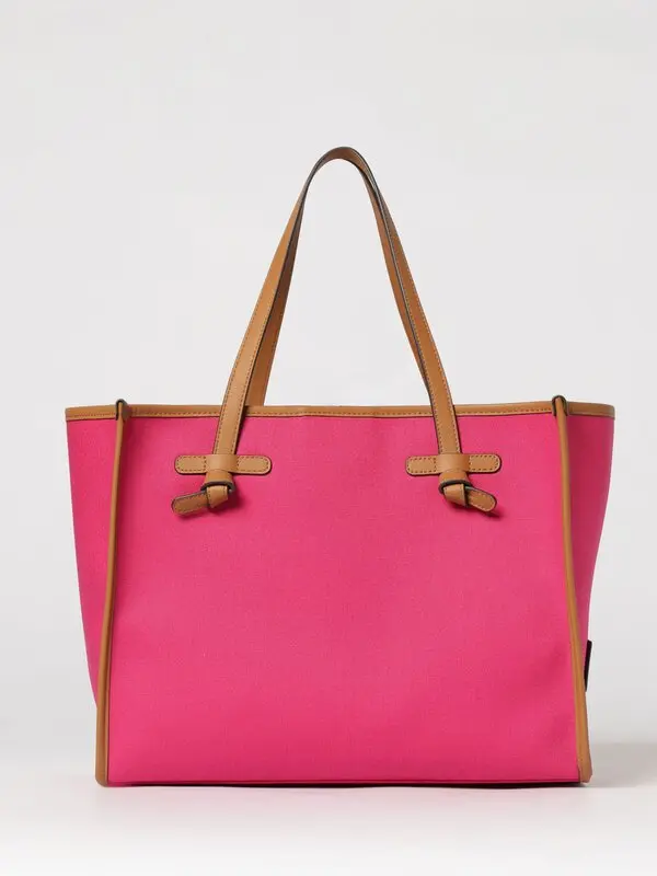 GIANNI CHIARINI Tote Bag With Leather Trim - Fuchsia