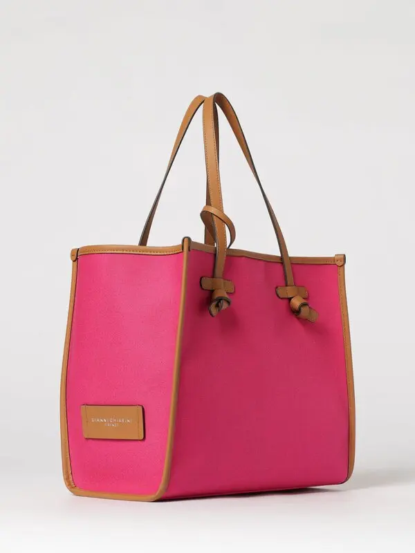 GIANNI CHIARINI Tote Bag With Leather Trim - Fuchsia