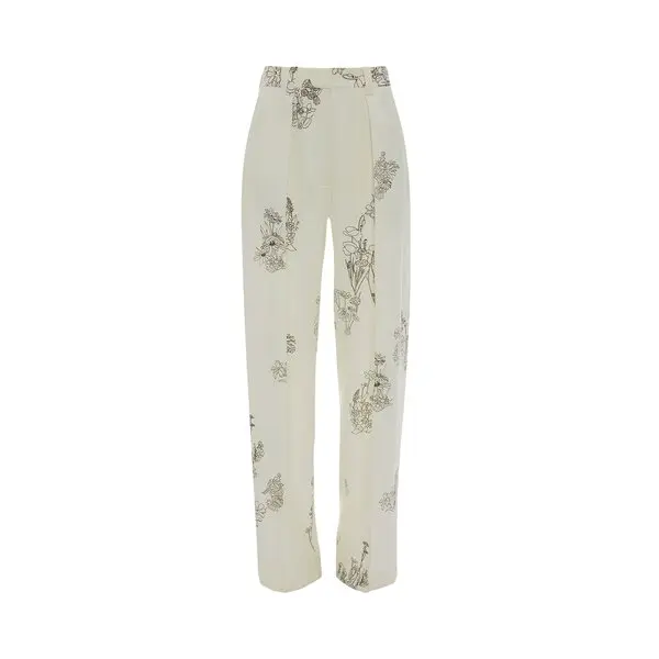 Victoria Beckham Wide Leg Trouser 'off /black - White