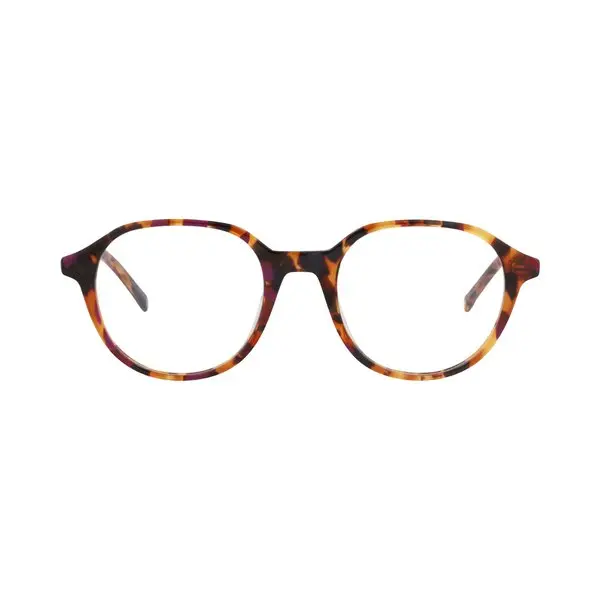 Kenzo Round-frame Acetate Optical Frames 'havana/transparent