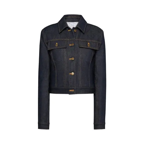 Thom Browne Shrunken Fit Denim Jacket - Blue
