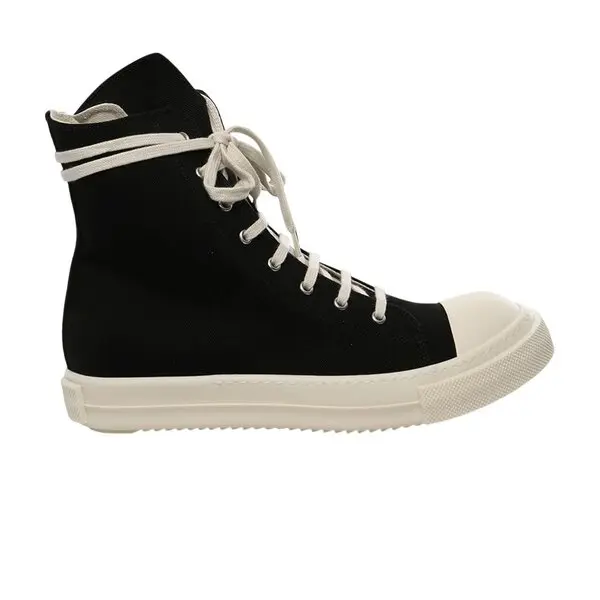 Rick Owens Scarpe Denim Sneaker Milk - Black
