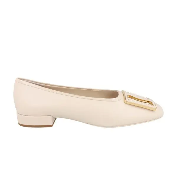 FERRAGAMO Myrna Patent Leather Ballet Flat - White