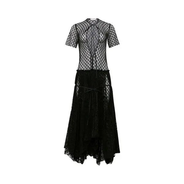 JW Anderson Mixed Lace Dress - Black