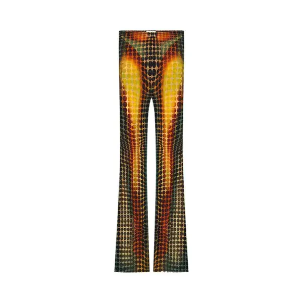 Jean Paul Gaultier Re-edition Flare Trousers 'orange/blue/brown - Multicolor