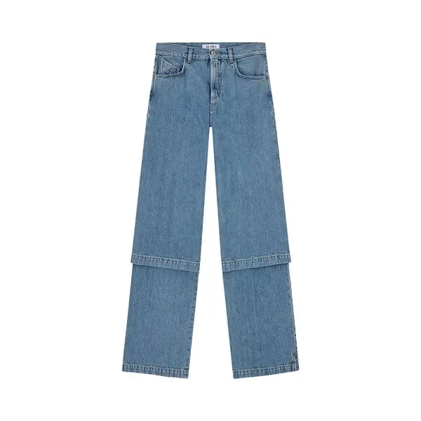 Attico Long Pant Washed Denim 'sky