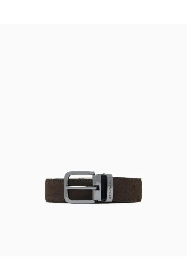 Emporio Armani Suede Belt - Brown