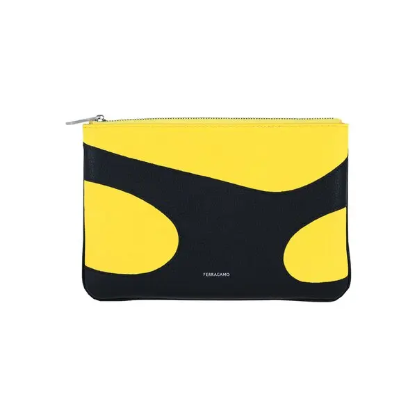 FERRAGAMO Leather Cutout Pouch