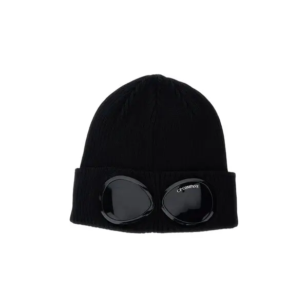 C.P. COMPANY Cotton Goggle Beanie - Black