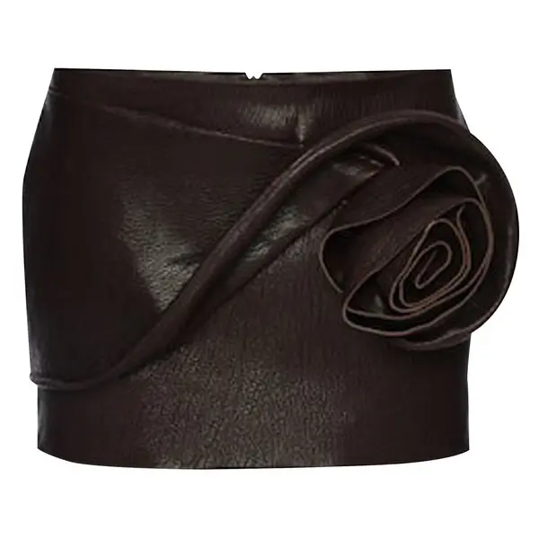Magda Butrym Leather Skirt 'dark