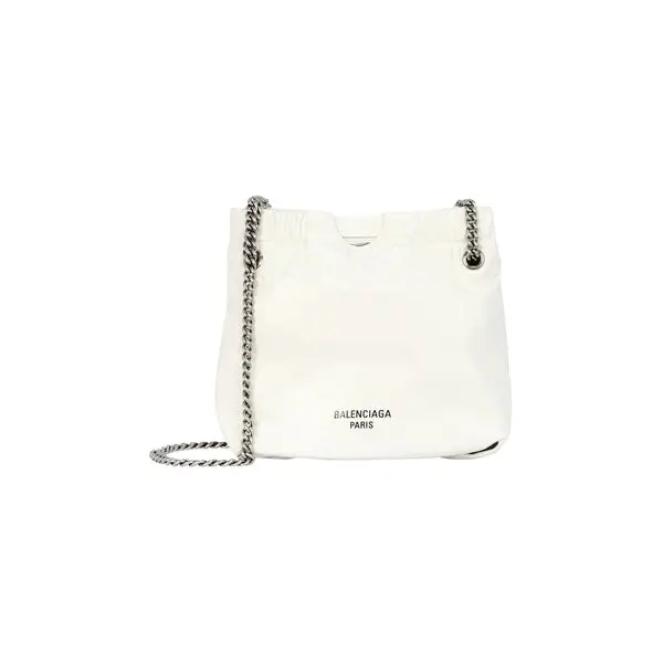 Balenciaga Crush Xs Leather Tote 'optic - White