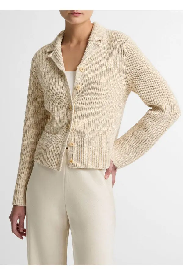 Vince Cotton-blend Pocket Cardigan
