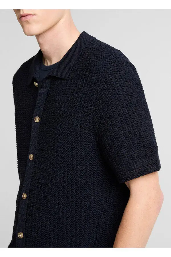 Vince Cotton Crochet Button-front Shirt