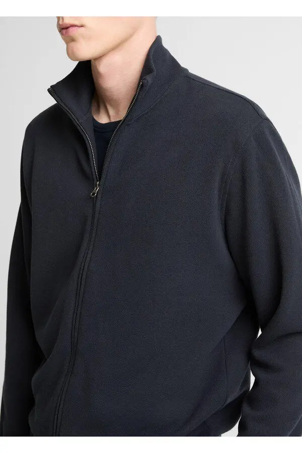 Vince Cotton-blend Piqué Zip-front Jacket