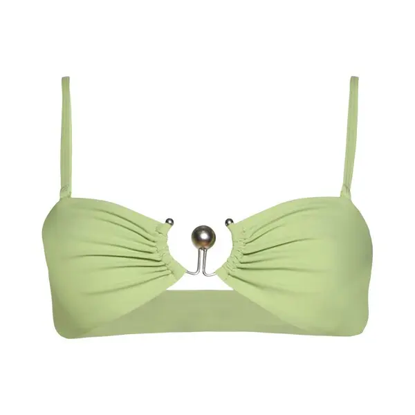 Christopher Esber Ruched Prong Bandeau 'fresh Lime - Green