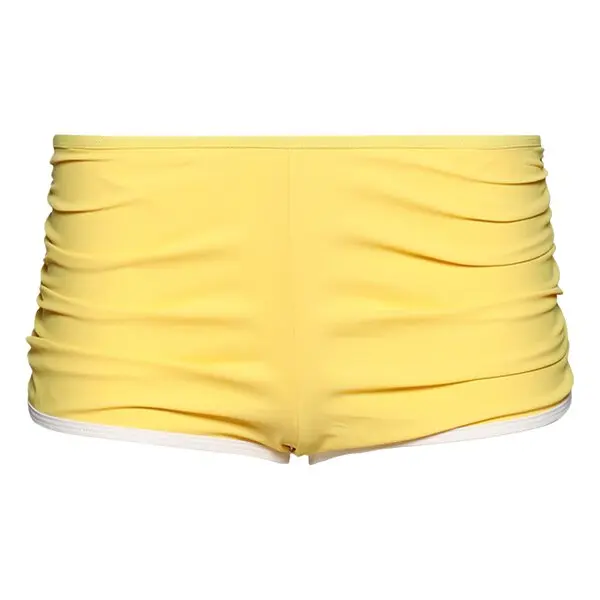 Christopher Esber Oasis Ruched Swim Boyshort - Yellow
