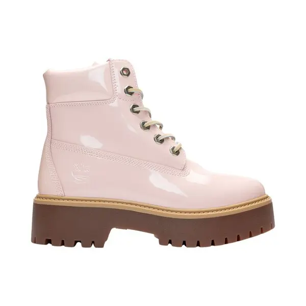 Timberland Wmns 6 Inch Stone Street Waterproof Boot 'patent Leather Light - Pink