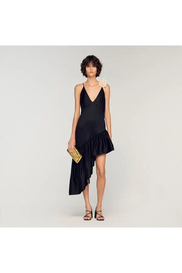 Sandro Metallic Leather Clutch
