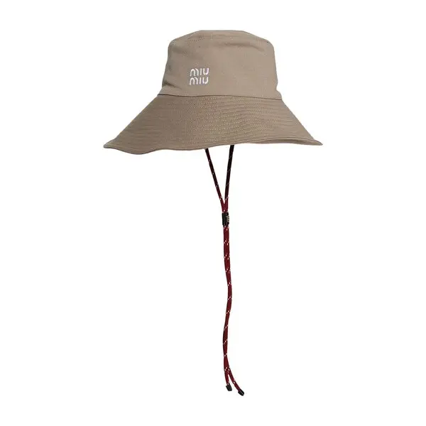 Miu Miu Denim Bucket Hat - Tan