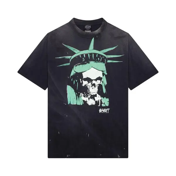 SAINT MXXXXXX X Babylon Statue Skull Short-sleeve Tee
