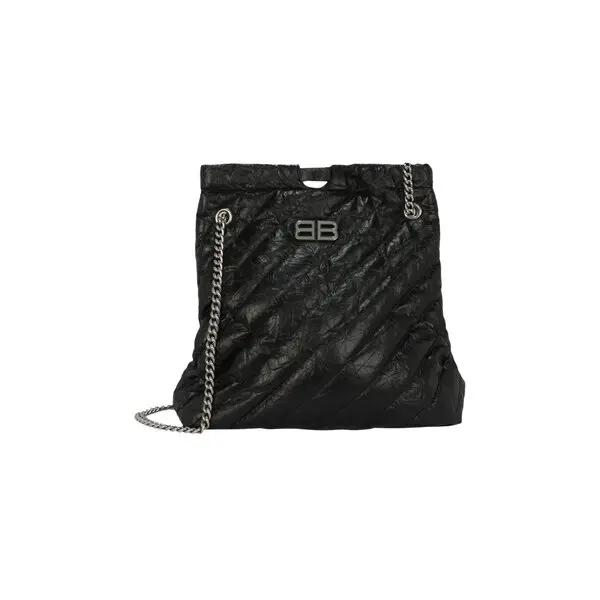 Balenciaga Crush Quilted Medium Tote - Black