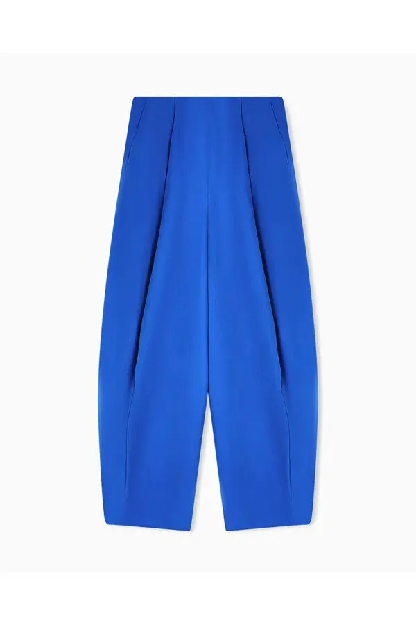 Giorgio Armani Washed Silk Trousers - Blue
