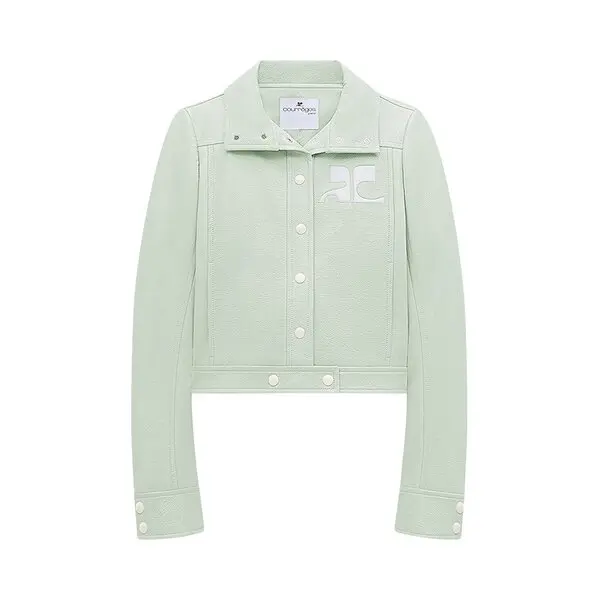 COURREGES Vinyle Re-edition Jacket 'light Mint - Green