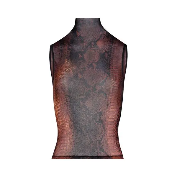 JEAN PAUL GAULTIER Mesh High Neck Tank Top