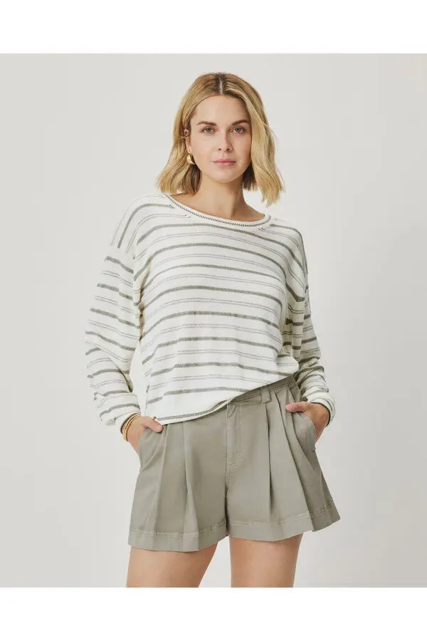 Splendid Finn Striped Sweater - White