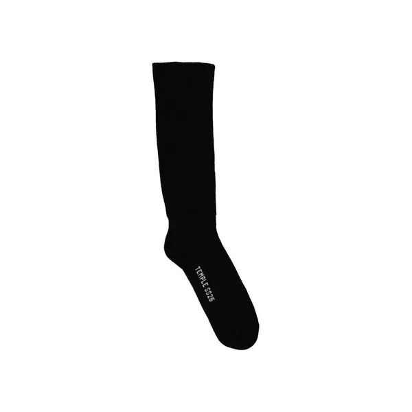 Rick Owens Mid Calf Socks /milk - Black