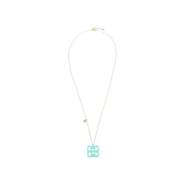 Givenchy 4g Liquid Gold Pendant Necklace 'aqua - Green