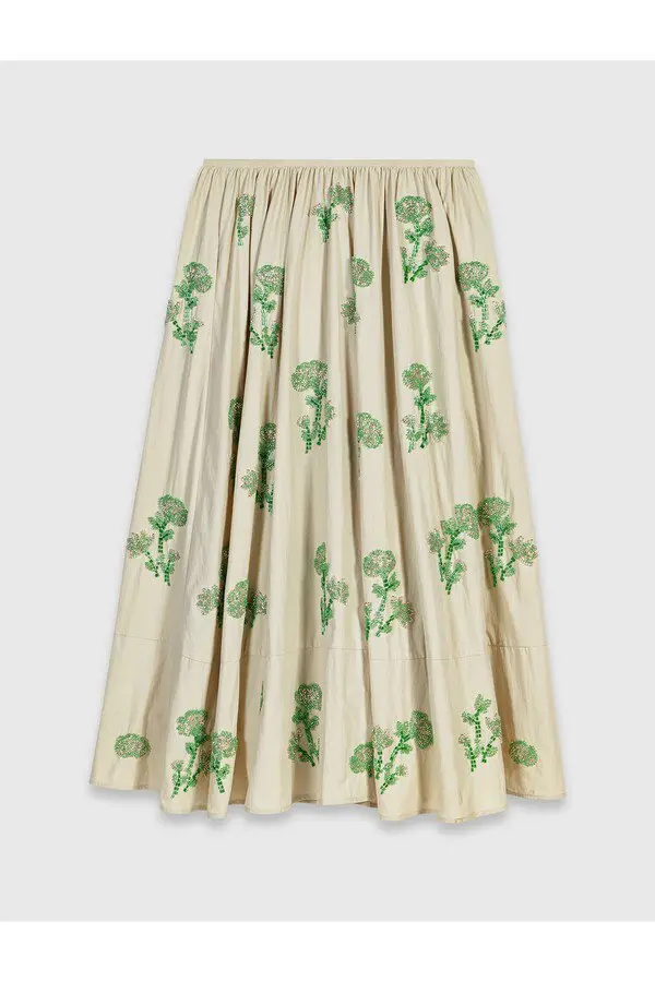 Maje Embroidered Technical Skirt