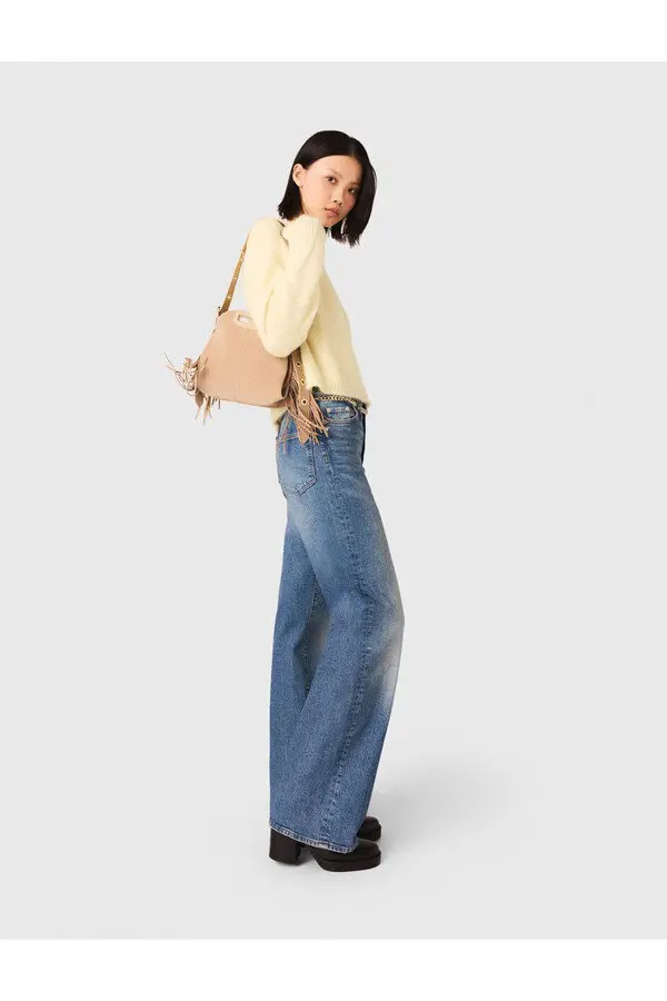 Maje Chain-link Belt Jeans