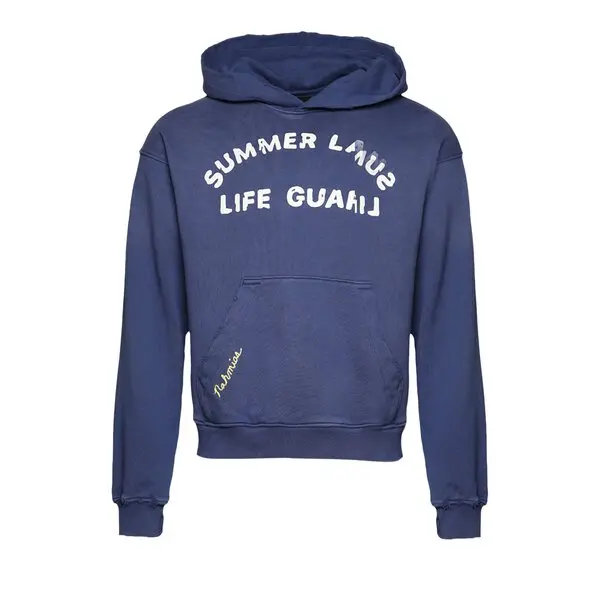 NAHMIAS Life Guard Hoodie 'worn Navy Fleece - Blue