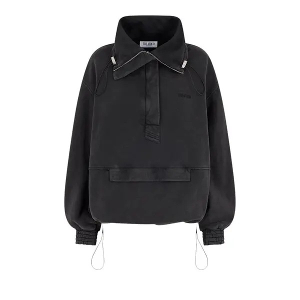 Attico Blouson American Fleece Fade - Black