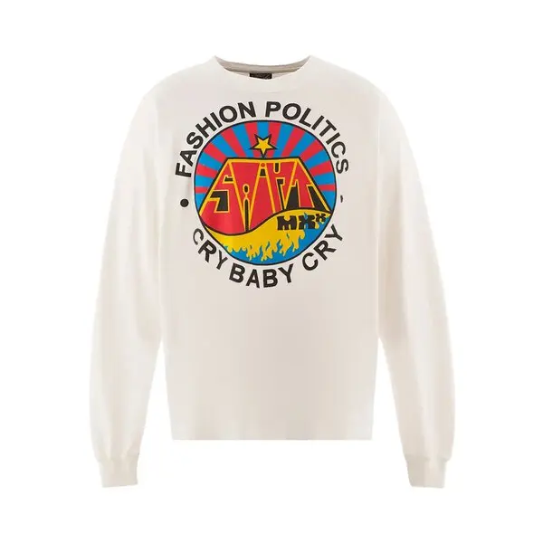 SAINT MXXXXXX Fashion Politics Long-sleeve Tee - White