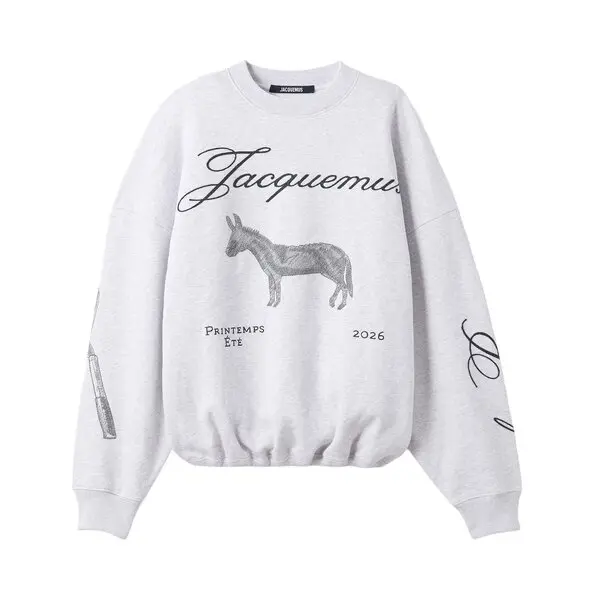 Jacquemus Le Sweatshirt Ane 'donkey Jacquard - Grey