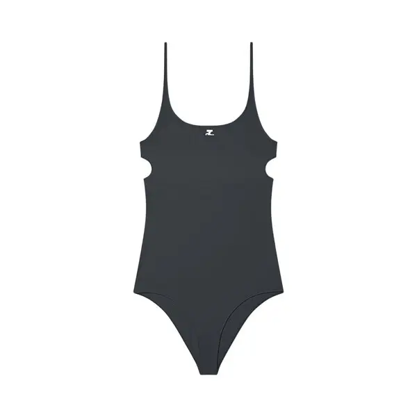 COURREGES Cut Out 1-piece Swimsuit - Black