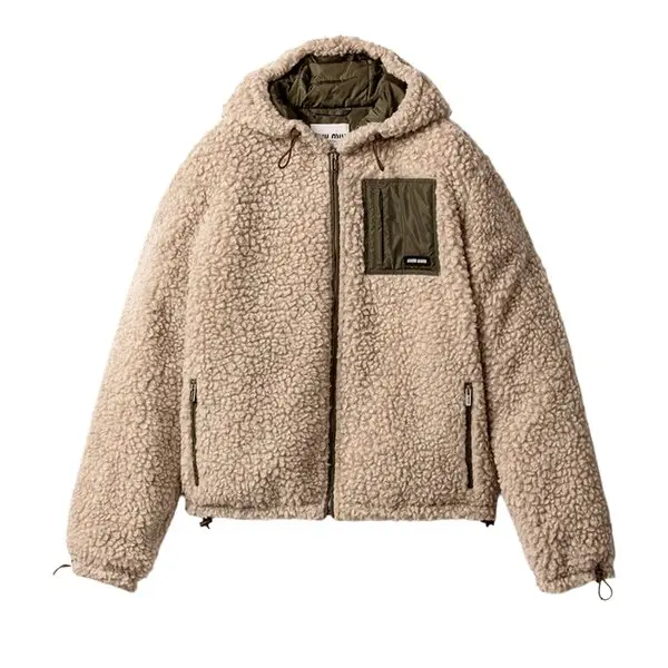 Miu Miu Teddy Piumino 'calce/militare - Green