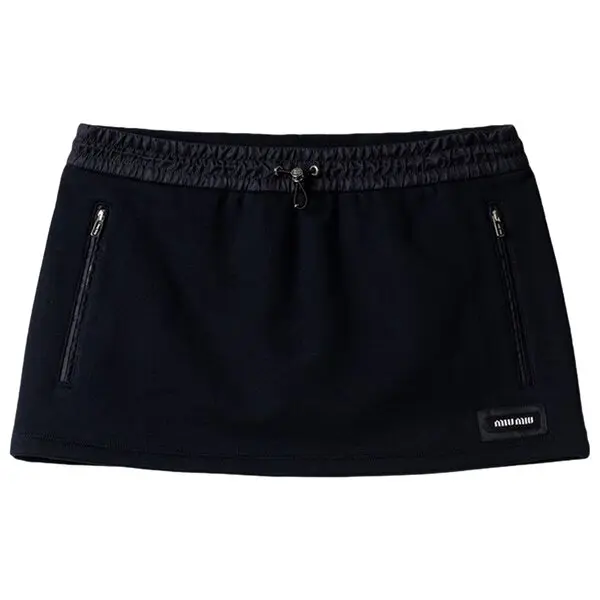 Miu Miu Felpa Nylon Skirt 'bleu - Blue